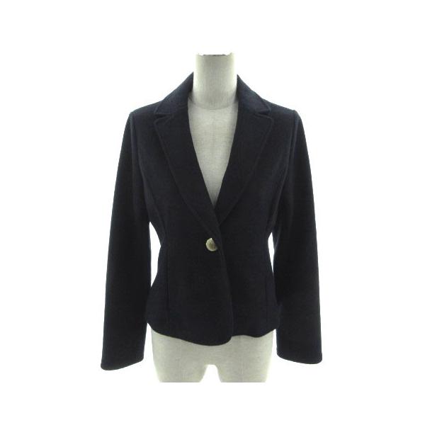 クリアインプレッション CLEAR IMPRESSION ジャケット テーラードカラー シングル 1B 起毛 ウール混 ネイビー 濃紺 3 レディース【ブランド】クリアインプレッション CLEAR IMPRESSION【表記サイズ】3（日本...