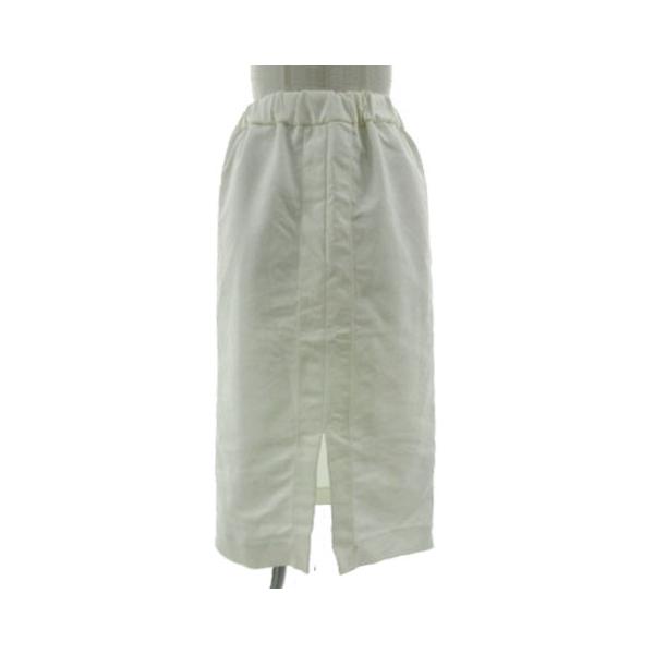 アズールエンカント AZUL ENCANT タイトスカート 411CSM31-0100 ミディ丈 ウエストゴム 裾スリット オフ白 S レディース【表記サイズ】S【実寸サイズ】ウエスト：54-84cm　ヒップ：84cm　スカート丈：66cm...