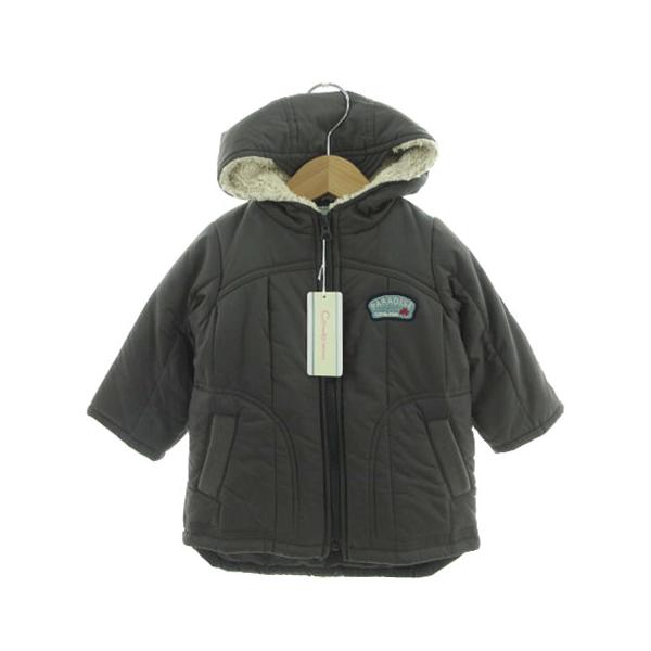 未使用品 エッタ eta ボアフードコート フーディー ワッペン 中綿入り ジップアップ グレー 80 キッズ【表記サイズ】身長80cm体重11kg【実寸サイズ】肩幅：約24cm　身幅：約32cm　袖丈：約27cm　着丈：約45cm　※実寸...