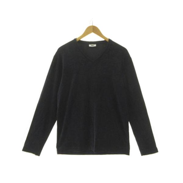 ジョセフアブード JOSEPH ABBOUD ベロアロングスリーブトップス Vネック シンプル 無地 日本製 ウール混 ネイビー 紺 LL メンズ【ブランド】ジョセフアブード JOSEPH ABBOUD【表記サイズ】LL【実寸サイズ】肩幅：...