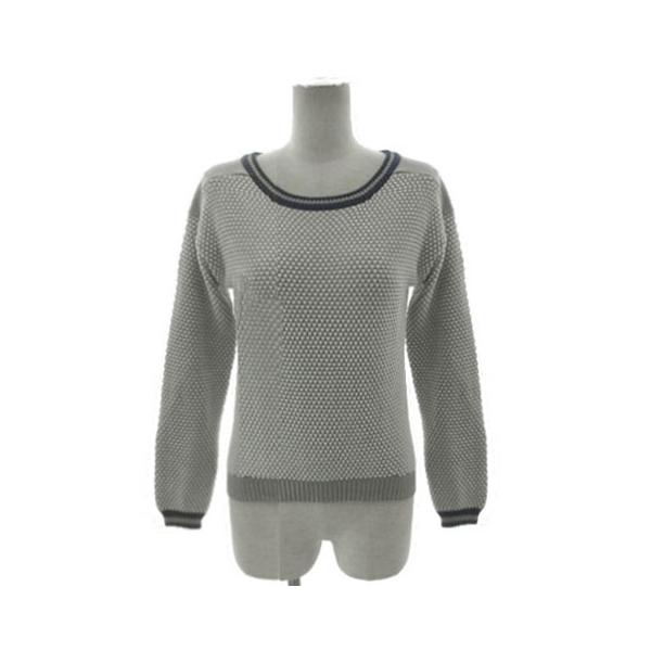 バンヤードストーム BARNYARDSTORM かのこ編みコットンブレンドニット BO434603NN ボートネック 長袖 ミックス糸 グレー 白 紺 0【ブランド】バンヤードストーム BARNYARDSTORM【表記サイズ】0（日本サイズ...