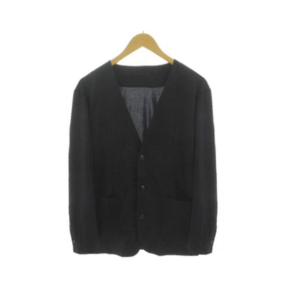 パジャマスーツ PAJAMA SUITS AOKI ノーカラージャケット 22SLWJK1B3 シングル 3B コットン混 ネイビー 濃紺 L メンズ【表記サイズ】L【実寸サイズ】肩幅：約45cm　身幅：約50cm　袖丈：約56cm　着丈：...
