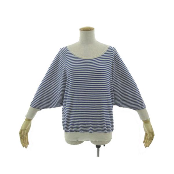 イエナ IENA ドルマンスリーブボーダーコットンニット 10080900200020 IMPORTED YARN ボートネック 長袖 ブルー オフ白【ブランド】イエナ IENA【表記サイズ】サイズ表記なし ※実寸サイズをご確認下さい。【実...