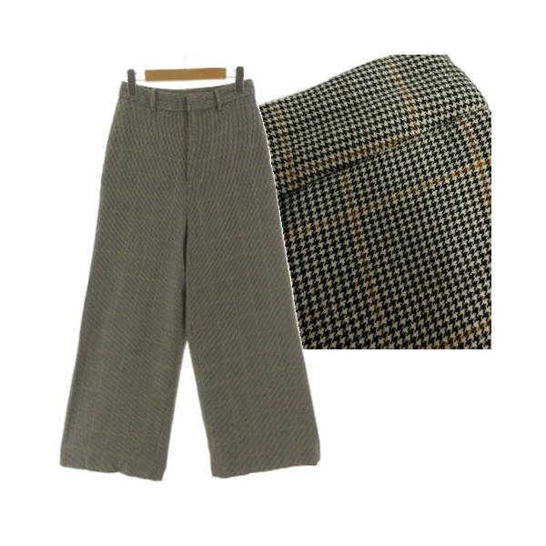 ニコアンド Niko and.. 千鳥格子ワイドパンツ ST95CL01TO 裏起毛 ストレッチ ウインドーペーン ブラック 黒 ベージュ 黄土色 M【ブランド】ニコアンド Niko and..【表記サイズ】3（日本サイズM相当）【実寸サイ...