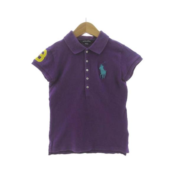 ラルフローレン RALPH LAUREN ポロシャツ ビッグポニー刺繍 ナンバリング 女の子 コットン混 パープル M（8-10）140/76 キッズ【ブランド】ラルフローレン RALPH LAUREN【表記サイズ】M（8-10）140/7...