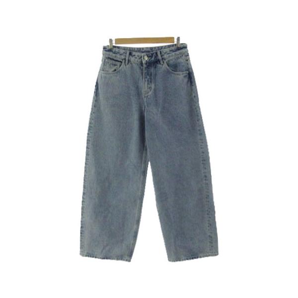 未使用品 エス・ピー・エル・アール SPLR ANGEL Super Baggy Fit Jeans デニム ウォッシュ加工 Washed Blue 青 XL レディース【表記サイズ】XL【実寸サイズ】ウエスト：約78cm　もも幅：約33c...