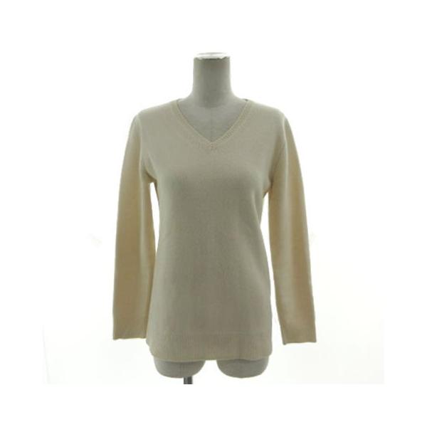 ラコステ LACOSTE Vネックニット AF323E セーター ロゴワッペン 長袖 ウール ベージュ 36 レディース【ブランド】ラコステ LACOSTE【表記サイズ】36（日本サイズS相当）【実寸サイズ】肩幅：約39cm　身幅：約43c...