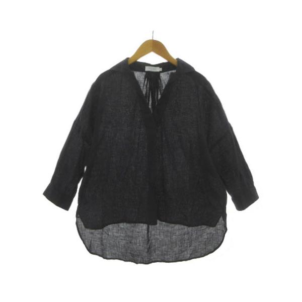 バルバ BARBA リネンプルオーバーシャツ PE1864016920 スキッパーカラー 七分袖 テールカット イタリア製 ブラック 38 レディース【ブランド】バルバ BARBA【表記サイズ】38（日本サイズM相当）【実寸サイズ】肩幅：約...