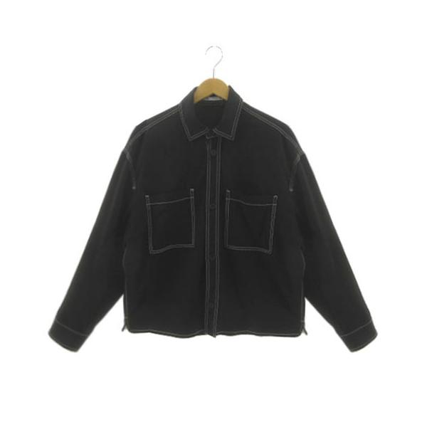 ザラ ZARA 配色ステッチオーバサイズシャツジャケット 9621/843/800/M RUC 80089348-4 ブラック ホワイト M レディース【ブランド】ザラ ZARA【表記サイズ】EUR/USA MMEX 40【実寸サイズ】肩幅...