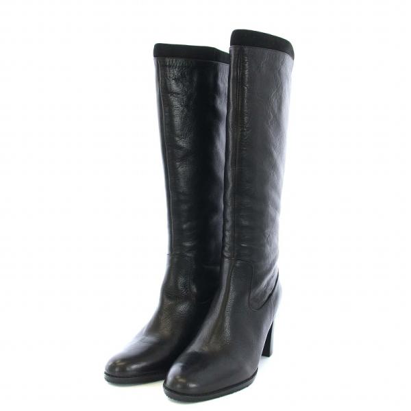 オデットエオディール Odette e Odile アローズ ロングブーツ レザー ラウンドトゥ 切替 22cm 黒 ブラック /TK レディース【ブランド】オデットエオディール Odette e Odile アローズ【表記サイズ】22cm...