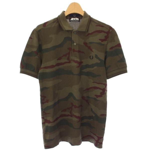 フレッドペリー FRED PERRY Arktis LIMITED ポロシャツ 半袖 カモフラ 迷彩柄 XS カーキ SM5103 /TK ■MU メンズ【ブランド】フレッドペリー FRED PERRY【表記サイズ】XS【実寸サイズ】肩幅：...