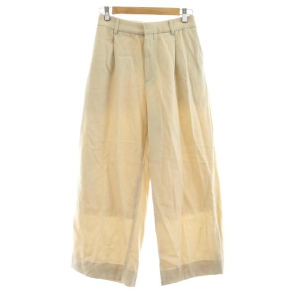 ミューズ ドゥーズィエム クラス 23AW Engaging ワイドスラックスパンツ タック ウール 34 ベージュ 23030500706030【ブランド】ミューズ ドゥーズィエム クラス MUSE de Deuxieme Classe【...