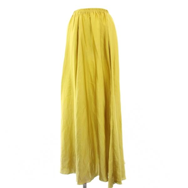 フォルテフォルテ FORTE FORTE La Seta スカート シルク イージー ロング フレア 00 黄色 /TK ■BM レディース【ブランド】フォルテフォルテ FORTE FORTE【表記サイズ】00【実寸サイズ】ウエスト：54c...
