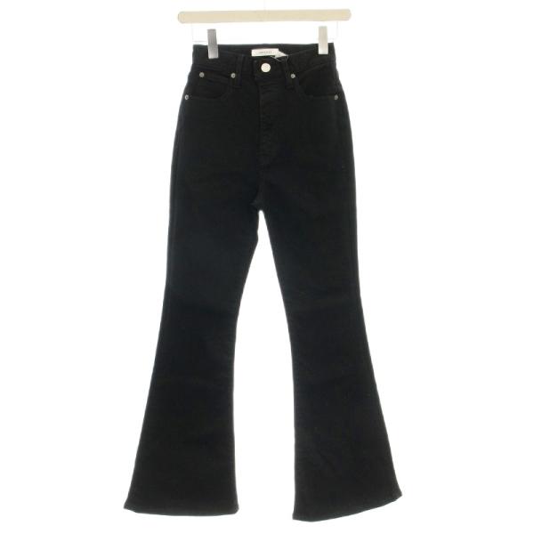 マウジー MOUSSY デニムパンツ フレア パンツ 24 黒 ブラック 0101SA12-3401 /☆G ■BM レディース【ブランド】マウジー MOUSSY【表記サイズ】24【実寸サイズ】ウエスト：60cm　もも幅：20cm　裾幅：2...