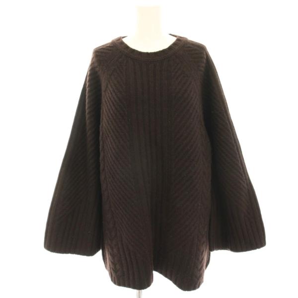 バッカ BACCA 21AW ウールカシミヤアクア ケーブルミックスニット セーター S 茶 ブラウン 長袖 35021502401 /HN ■MU レディース【ブランド】バッカ BACCA【表記サイズ】S【実寸サイズ】身幅：54cm　着丈...