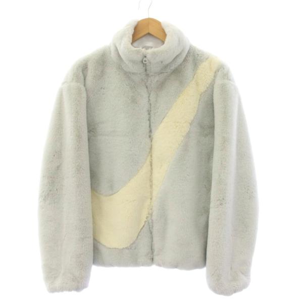 ナイキ NIKE BIG SWOOSH FAUX FUR JACKET ボアジャケット ブルゾン S 水色 ライトブルー HO210509NVC /HN ■BM レディース【ブランド】ナイキ NIKE【表記サイズ】S【実寸サイズ】肩幅：51...