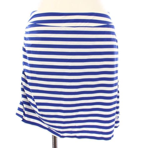 ジーフォア G/FORE Ruched Striped Skort ゴルフウェア ミニスカート ボーダー S 青 G4LF20B04A /TK ■BM レディース【表記サイズ】S【実寸サイズ】ウエスト：70cm　ヒップ：88cm　スカート丈...