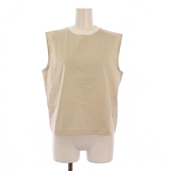 未使用品 二コラ ジェンソン Nicholas Johnson 24SS カットソー ノースリーブ XS ベージュ /BM ■BM レディース【表記サイズ】XS【実寸サイズ】身幅：49cm　着丈：52cm　　【素材】コットン【色】ベージュ【...