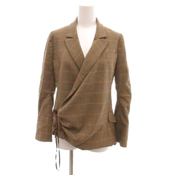 ロマーク romar quee ジャケット 茶 ブラウン チェック柄 長袖 カシュクール /KR ■GY66 レディース【ブランド】ロマーク romar quee【表記サイズ】サイズ表記なし(実寸サイズをご参考ください。)【実寸サイズ】肩幅...