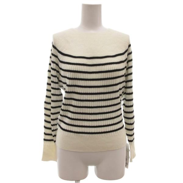 未使用品 クードシャンス CdeC COUP DE CHANCE タグ付き ニット ウール 34 SS 白 ホワイト 黒 ブラック ボーダー柄 ボートネック 長袖【ブランド】クードシャンス CdeC COUP DE CHANCE【表記サイズ...