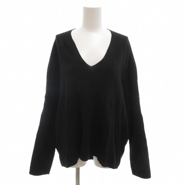 トルネラ TOLNERA ニット セーター プルオーバー 38 黒 ブラック 無地 Vネック 長袖 /KR ■GY66 レディース【表記サイズ】38【実寸サイズ】身幅：64cm　着丈：73cm　ゆき丈：72cm　　【素材】綿 【色】黒 ブラ...