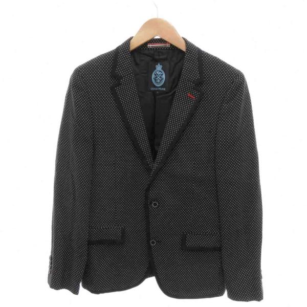 ギルドプライム GUILD PRIME テーラードジャケット ドット柄 ノッチドラペル S 黒 ブラック 白 ホワイト /YJ ■GY66 メンズ【ブランド】ギルドプライム GUILD PRIME【表記サイズ】S【実寸サイズ】肩幅：40cm...