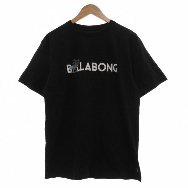 ビラボン BILLABONG Tシャツ LARGER 黒 ブラック ロゴプリント イラストプリント 半袖 /SX ■GY66 メンズ【ブランド】ビラボン BILLABONG【表記サイズ】LARGE【実寸サイズ】肩幅：50cm　身幅：53cm...