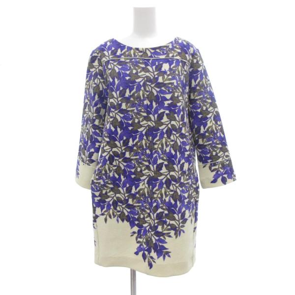 ドゥクラッセ DoCLASSE チュニックワンピース 花がら 五分袖 M 紫 パープル 白 ホワイト /JS ■GY66 レディース【ブランド】ドゥクラッセ DoCLASSE【表記サイズ】M【実寸サイズ】肩幅：42cm　身幅：52cm　袖丈...