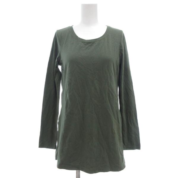 セオリーリュクス theory luxe Tシャツ 40 カーキ 無地 ラウンドネック 長袖 /ML ■GY66 レディース【ブランド】セオリーリュクス theory luxe【表記サイズ】40【実寸サイズ】肩幅：34cm　身幅：42cm　...