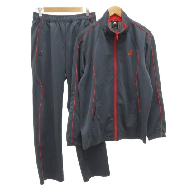 アディダス adidas セットアップ ジャージ ジャケット パンツ L グレー 長袖 スタンドカラー パイピングデザイン /JS ■ECF001【ブランド】アディダス adidas【表記サイズ】L【実寸サイズ】ジャケット 肩幅：50cm　...