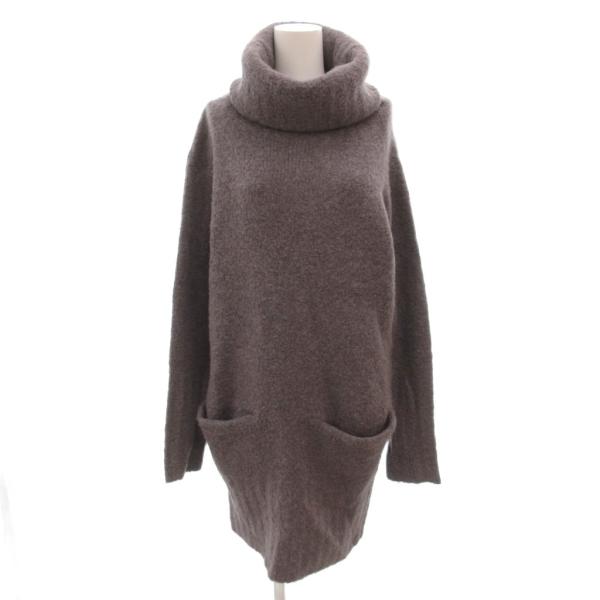 ステラシフォン STELLA CIFFON ニットワンピース 36 アルパカ シルク混 長袖 ひざ丈 タートルネック グレー /AE ■ECF001 レディース【ブランド】ステラシフォン STELLA CIFFON【表記サイズ】36【実寸サ...