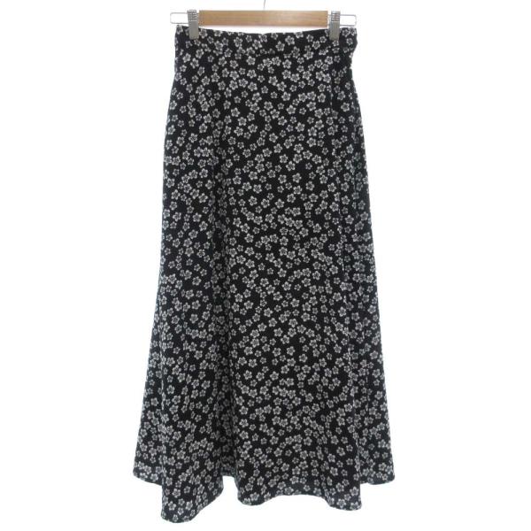 ニコアンド Niko and.. 美品 フレアスカート マキシ ロング 総柄 花柄 イージー 黒 ブラック /AE ■ECF001 レディース【ブランド】ニコアンド Niko and..【表記サイズ】サイズ表記なし（実寸サイズを参考にご検討...
