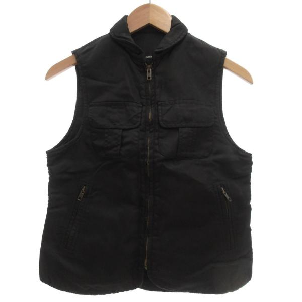 クラブモナコ CLUB MONACO ベスト ジレ S ジップアップ 黒 ブラック /AE ■ECF001 メンズ【表記サイズ】S【実寸サイズ】身幅：44cm　着丈：56cm　　【素材】素材表記無し【色】黒 ブラック【仕様】ポケット×4【状...