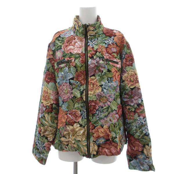 DRAPER'S DAMON'S ジャケット ブルゾン XL 花柄 総柄 ジップアップ マルチカラー /AE ■ECF001 レディース【表記サイズ】XL【実寸サイズ】肩幅：45cm　身幅：58cm　袖丈：57cm　着丈：59cm　　【素材...