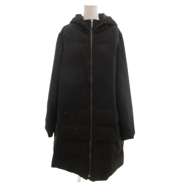 ピクシーハート pixie heart ダウンコート 3L 黒 ブラック ジップアップ 長袖 フード付き キルティング ECF003 /KR ■ECF003【表記サイズ】3L【実寸サイズ】肩幅：43cm　身幅：60cm　袖丈：65cm　着丈...