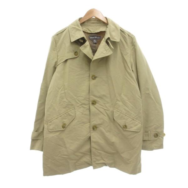 エディーバウアー EDDIE BAUER コート ハーフ丈 M ベージュ 長袖 襟付き フラップポケット ECF003 /SX ■ECF003 メンズ【ブランド】エディーバウアー EDDIE BAUER【表記サイズ】M【実寸サイズ】肩幅：4...