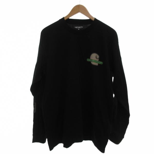 カーハート carhartt ロンT M 黒 ブラック 長袖 ラウンドネック ロゴプリント /NL ■ECG001 メンズ【ブランド】カーハート carhartt【表記サイズ】M【実寸サイズ】肩幅：52cm　身幅：56cm　袖丈：62cm　...