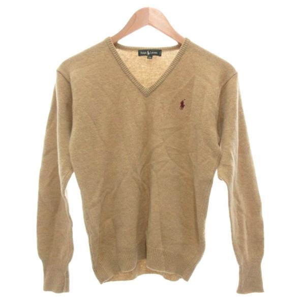 ラルフローレン RALPH LAUREN ヴィンテージ セーター ニット 150  Vネック ロゴ刺繍 長袖 ベージュ /NU ■ECG003 キッズ【ブランド】ラルフローレン RALPH LAUREN【表記サイズ】150【実寸サイズ】肩幅...