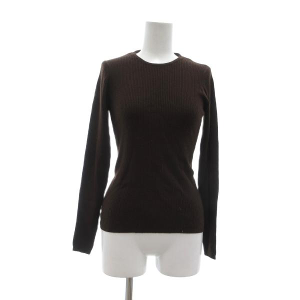 Charter Club ニット セーター ウール S 茶 ブラウン 長袖 リブ編み ラウンドネック /NL ■ECG003 レディース【表記サイズ】S【実寸サイズ】肩幅：30cm　身幅：33cm　袖丈：57cm　着丈：54cm　伸縮性あり...