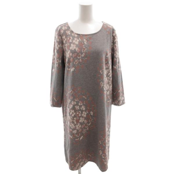未使用品 ローラアシュレイ LAURA ASHLEY タグ付き ワンピース 11号 グレー 花柄 ラウンドネック ひざ丈 /MX ■ECF004 レディース【ブランド】ローラアシュレイ LAURA ASHLEY【表記サイズ】11号【実寸サイ...