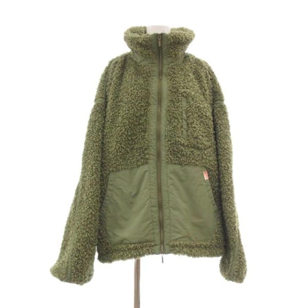 ジャヴァ java ジャケット フリース M 緑 グリーン 長袖 ジップアップ 切り替えデザイン /NU ■ECF004 レディース【表記サイズ】M【実寸サイズ】身幅：68cm　着丈：70cm　ゆき丈：85cm　　【素材】表地 ポリエステル...