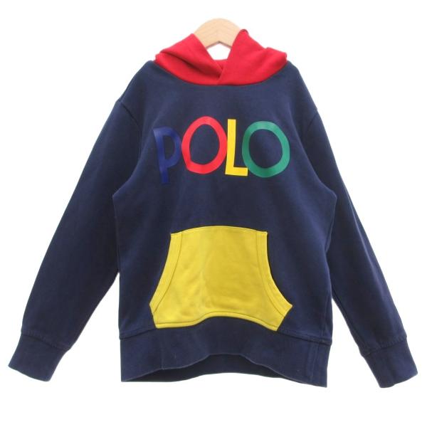 ポロ ラルフローレン POLO RALPH LAUREN パーカ 140 紺 ネイビー フード付き プルオーバー ロゴプリント /MU ■ECF004 キッズ【ブランド】ポロ ラルフローレン POLO RALPH LAUREN【表記サイズ】...