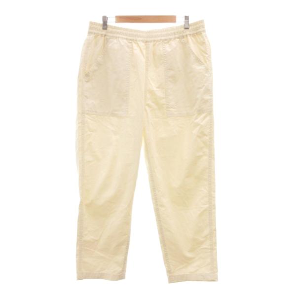 アルファインダストリーズ ALPHA INDUSTRIES ストレートパンツ リネン混 XL 白 ホワイト イージー スラッシュポケット /MU【表記サイズ】XL【実寸サイズ】ウエスト：80-96cm　もも幅：35cm　裾幅：19cm　股上...