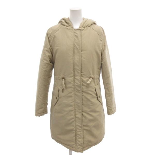 セシルマクビー CECIL McBEE 中綿コート M ベージュ フード付き 長袖 ウエストドローストリング /TL ■ECF004 レディース【ブランド】セシルマクビー CECIL McBEE【表記サイズ】M【実寸サイズ】肩幅：39cm　...