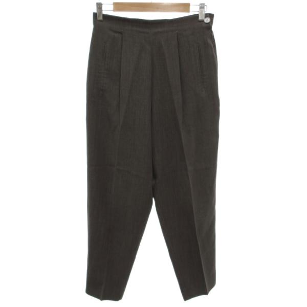 マークスアンドスペンサー MARKS AND SPENCER 美品 スラックス パンツ 42 ブラウン タック入り ポケット付き ボタン留め /MX ■ECF005 レディース【表記サイズ】42【実寸サイズ】ウエスト：72cm　もも幅：33...