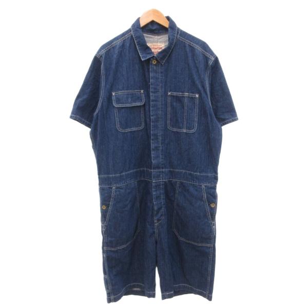 未使用品 リーバイスプレミアム Levis PReMIUM タグ付き オーバーオール デニム 半袖 ハーフ丈 L インディゴブルー /JS ■ECG005【ブランド】リーバイスプレミアム Levis PReMIUM【表記サイズ】L【実寸サイ...