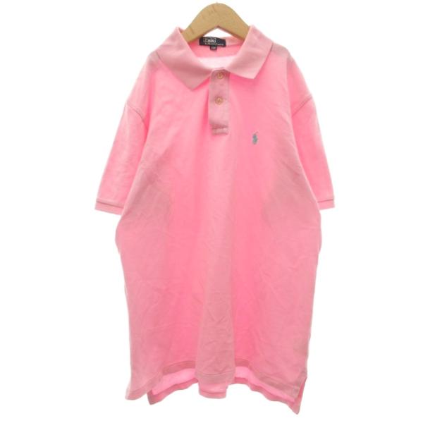 ポロ バイ ラルフローレン Polo by Ralph Lauren 美品 ヴィンテージ ポロシャツ 鹿の子 半袖 160 ポロカラー ポニー刺繍 ピンク 青【ブランド】ポロ バイ ラルフローレン Polo by Ralph Lauren【...