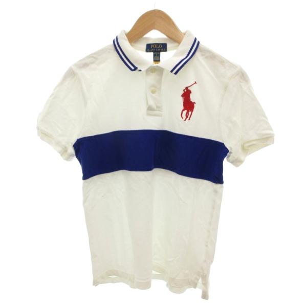 ポロ ラルフローレン POLO RALPH LAUREN ポロシャツ L(14・16）白 ホワイト ボーダー柄 半袖 /SJ ■ECG007 キッズ【ブランド】ポロ ラルフローレン POLO RALPH LAUREN【表記サイズ】L(14・...