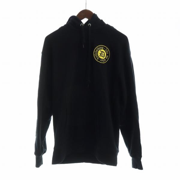 ダル クロージング DALL Clothing パーカー トレーナー プルオーバー 長袖 裏毛 ロゴ 刺繍 L 黒 ブラック ■GY01 /MQ メンズ【表記サイズ】L【実寸サイズ】肩幅：約47cm　身幅：約51cm　着丈：約63cm　袖丈...