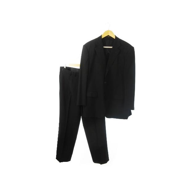 サヴィルロウ Savile Row of London シングルスーツ セットアップ テーラードジャケット スラックス ストレート 98-94-170 黒【表記サイズ】胸囲 98胴囲 94身長 170BE-5【実寸サイズ】ジャケット 肩幅：...